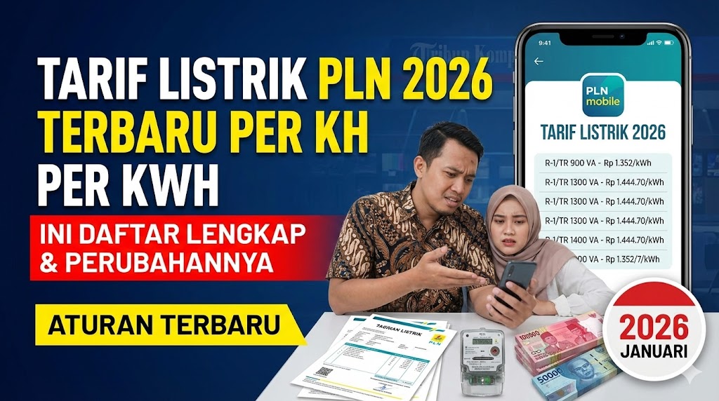 Tarif Listrik PLN 2026 Terbaru per kWh, Ini Daftar Lengkap dan Perubahannya