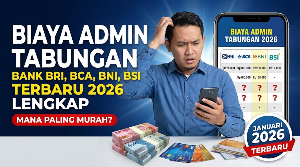 Biaya Admin Tabungan Bank BRI, BCA, BNI, BSI Terbaru 2026 Lengkap, Mana ...