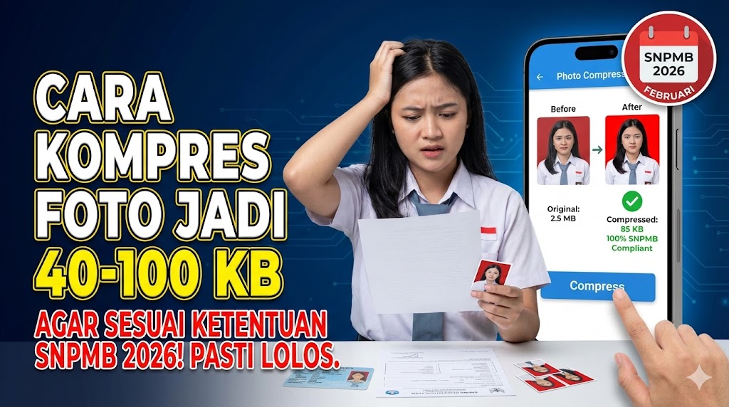 Cara Kompres Foto Jadi 40-100 KB Agar Sesuai Ketentuan SNPMB 2026