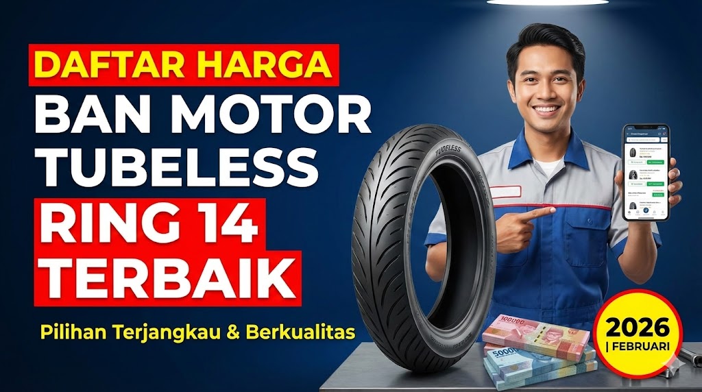 Daftar Harga Ban Motor Tubeless Ring 14 Terbaik 2026
